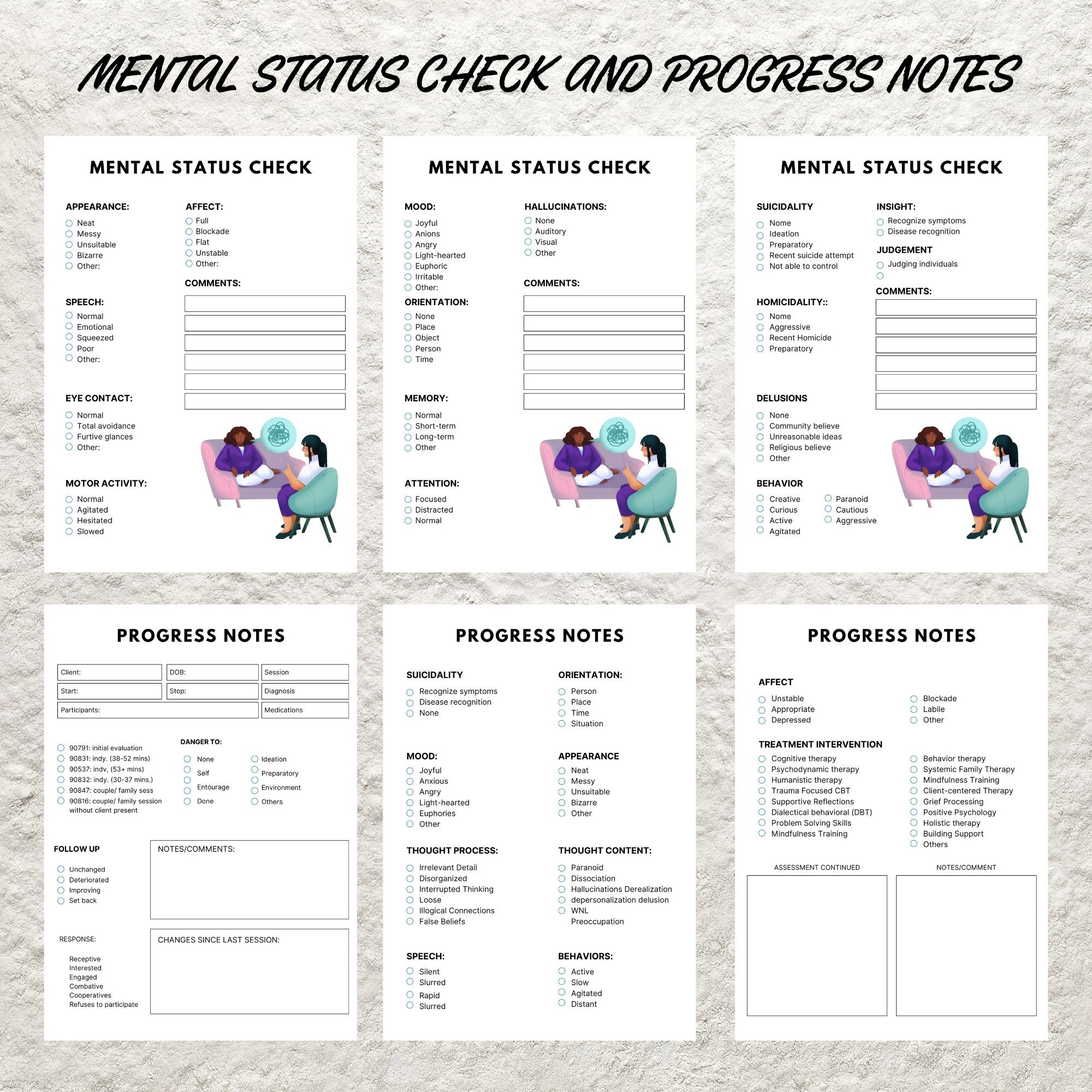 Therapy Progress Notes Template - Psychotherapy, Intervention Cheat ...