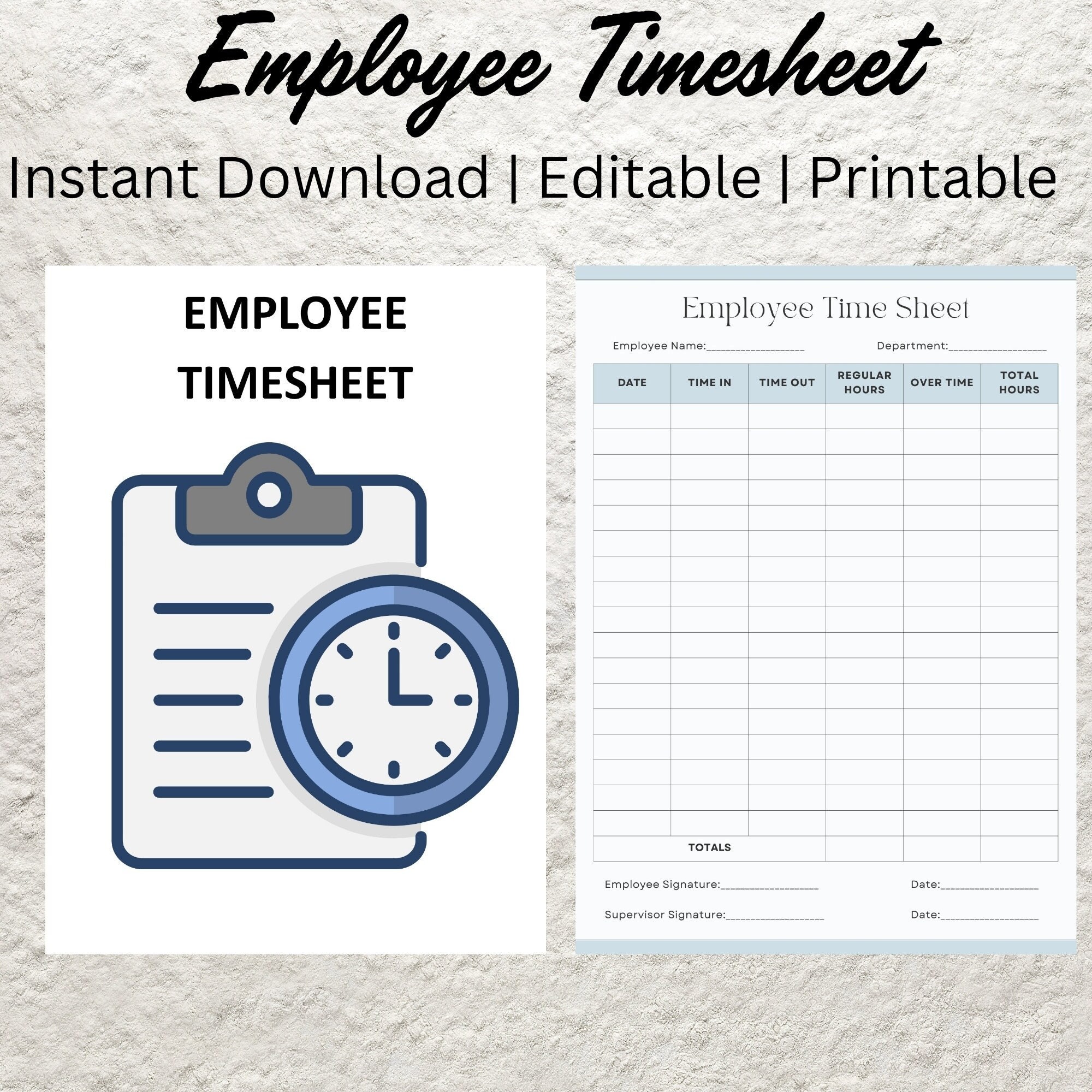 Bearbeitbare Time Sheet Tracker-Vorlage für druckbare ...
