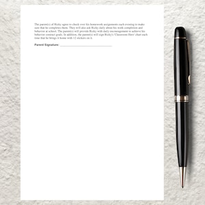 Student Behavior Contract Template Printable Classroom Behavior ...