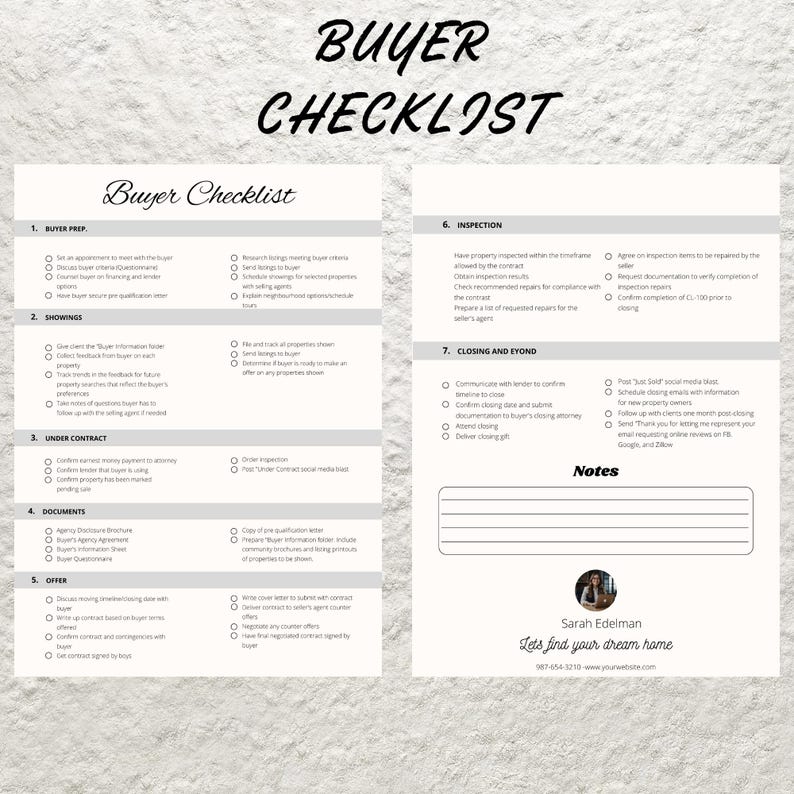 Real Estate Buyer & Seller Questionnaire Template Real Estate Client ...