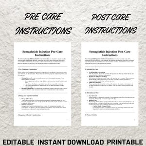 Editable Semaglutide Injection Forms Bundle: Weight Loss Clinic ...