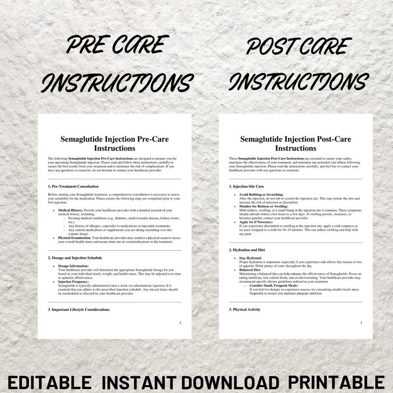 Editable Semaglutide Bundle Forms Template, Weight Loss Business ...