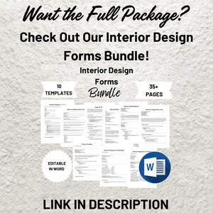 Interior Design Client Questionnaire: Editable Intake Form (PDF ...