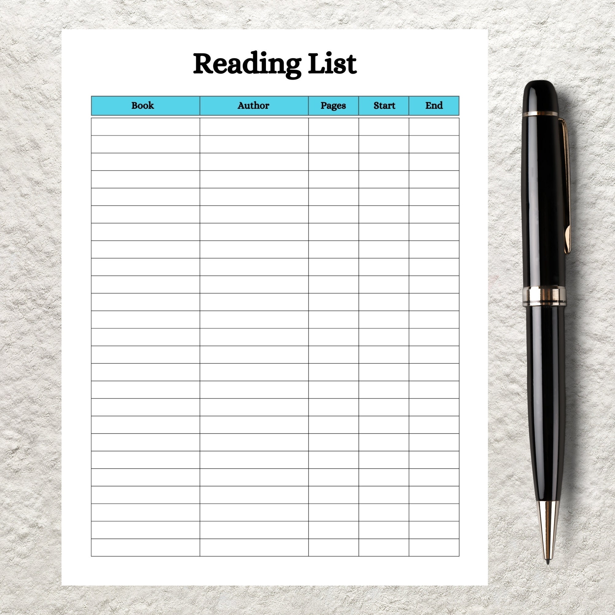 Printable Reading Tracker Template Editable Reading Log Book Reading ...