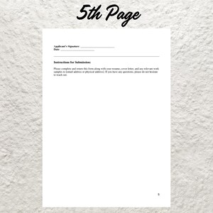 Job Application Template Editable Employment Application Form Printable ...