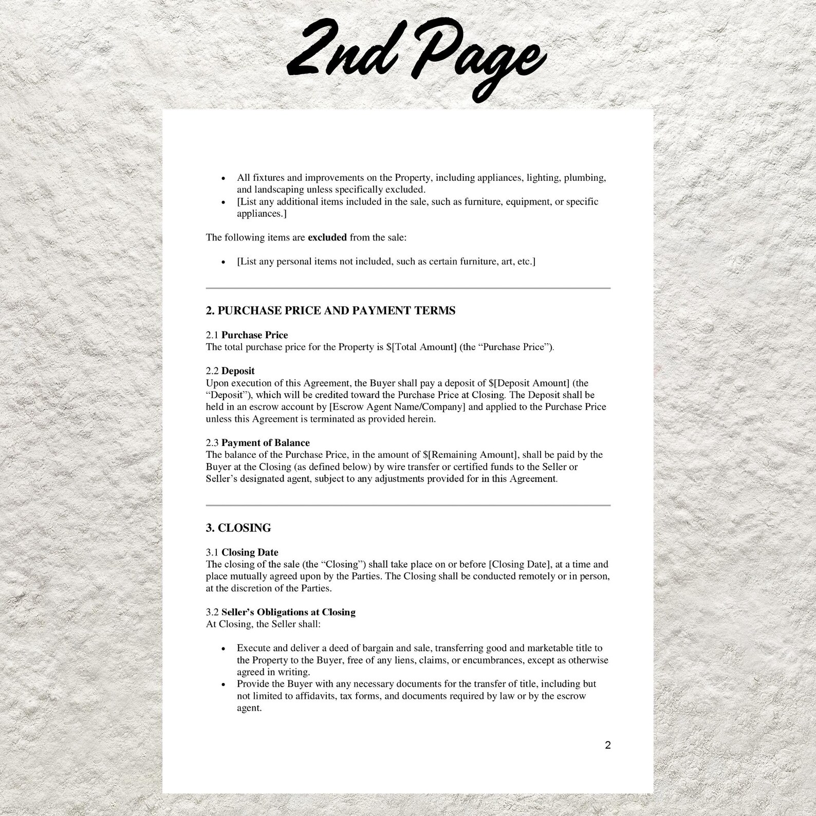 FSBO Contract Template – Editable Real Estate Agreement (PDF) - Etsy