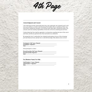 Editable Swimming Pool Liability Waiver Template (word Format ...