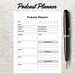 Printable Podcast Episode Planner Worksheet Template Podcast Content ...