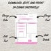 Macaron Order Form Sheet Canva Template Editable Bakery Macarons Form ...
