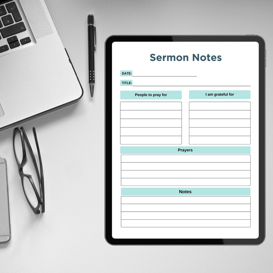 Printable Sermon Notes Template Editable Sermon Summary Notes Sermon ...