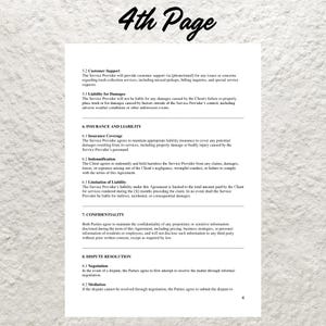 Valet Trash Service Contract Template: Editable Waste Removal Agreement ...