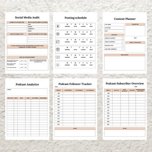 Editable Podcast Planner Template Bundle (canva) - Etsy