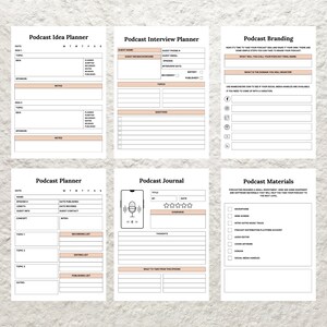 Editable Podcast Planner Template BUNDLE Pack Podcast Content Planning ...