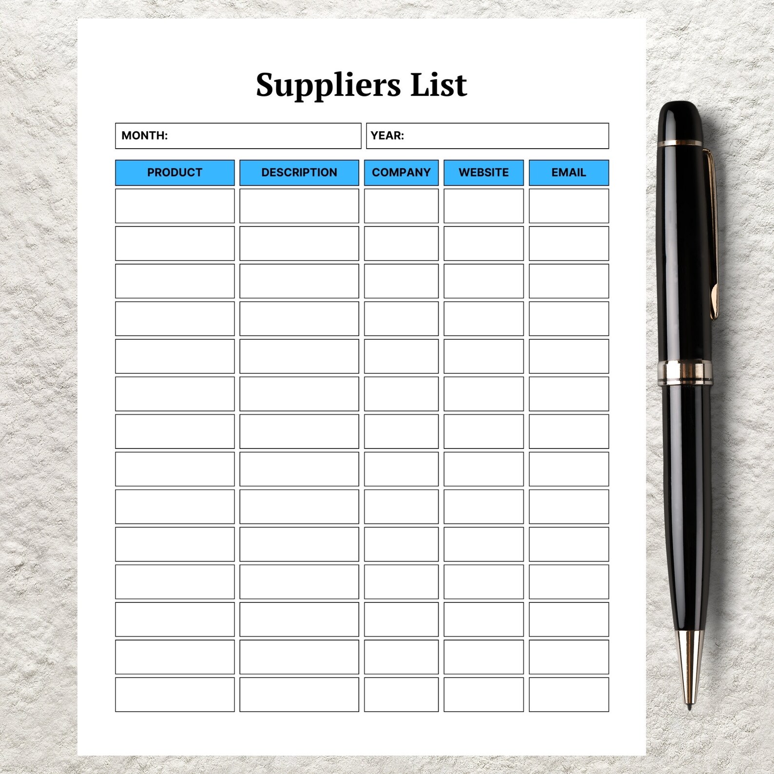 Printable Supplier List Template Small Business Supplier Search ...