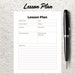 Editable Lesson Plan Template Printable Weekly Lesson Plan Homeschool ...