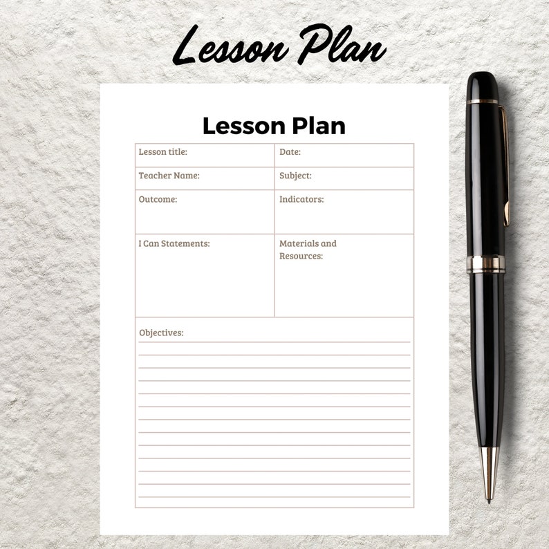 Editable Lesson Plan Template Printable Weekly Lesson Plan Homeschool ...