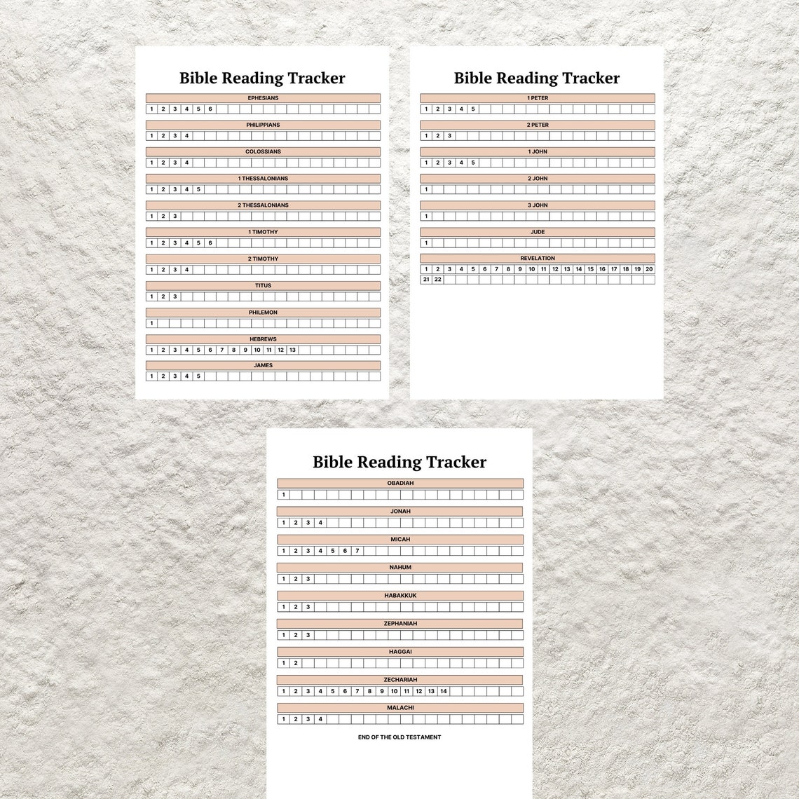 Bible Reading Tracker Printable Bible Reading Plan Checklist Daily Bible Reading Log Bible Study ...