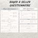 Real Estate Buyer & Seller Questionnaire Template Real Estate Client ...