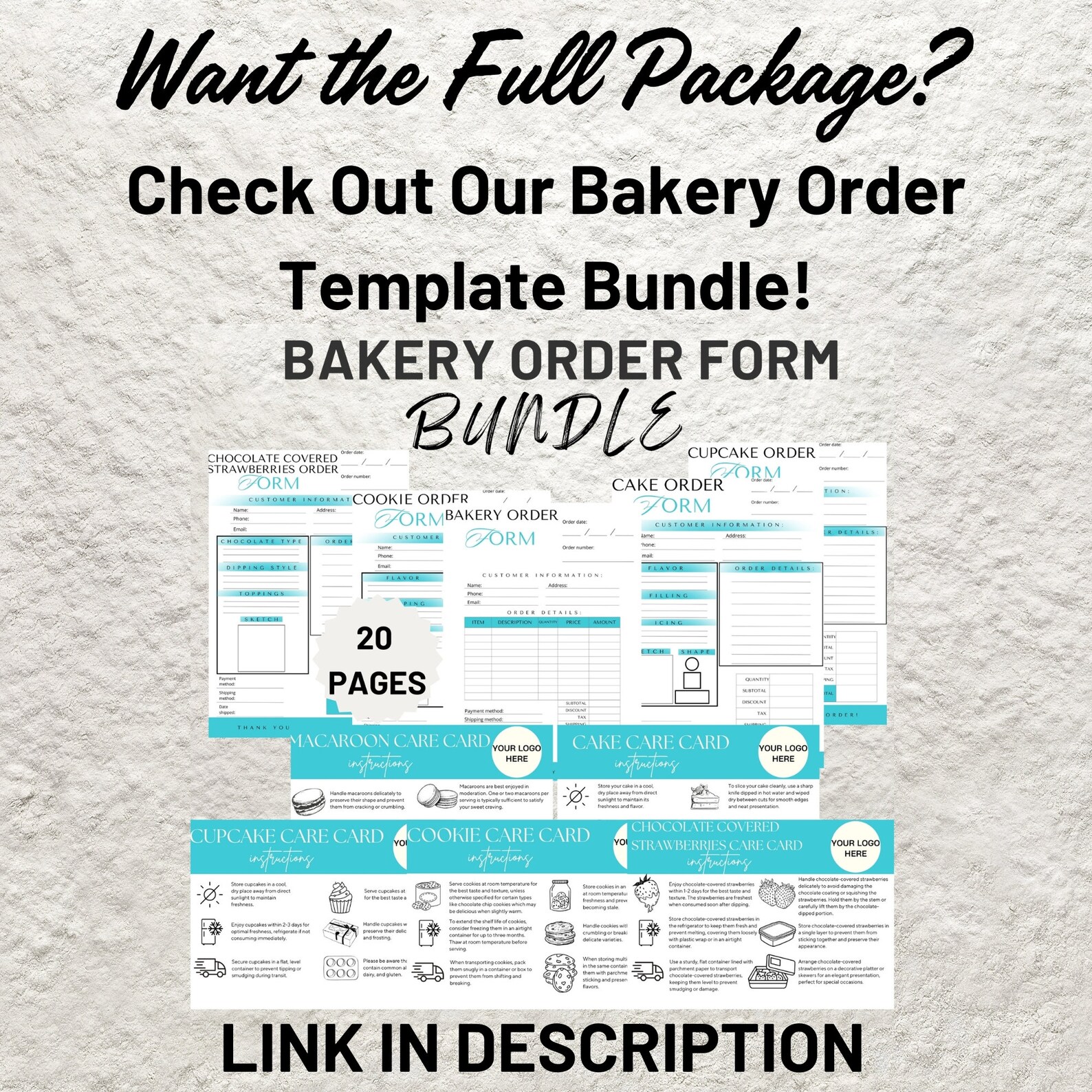 Editable Custom Cupcake Order Form Canva Template Baking Bakery ...