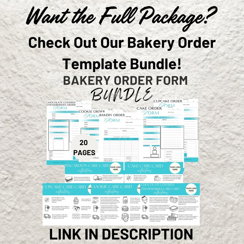 Editable Custom Cupcake Order Form Canva Template Baking Bakery ...