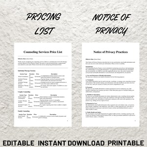 Editable Counseling Forms Bundle: Therapist Intake & Consent Templates ...