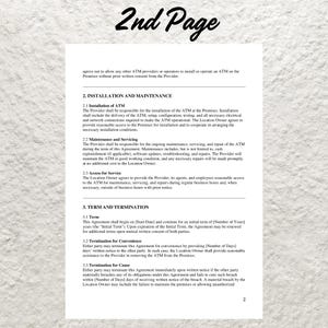 ATM Location Agreement Template: Editable Service Contract (PDF & Word ...
