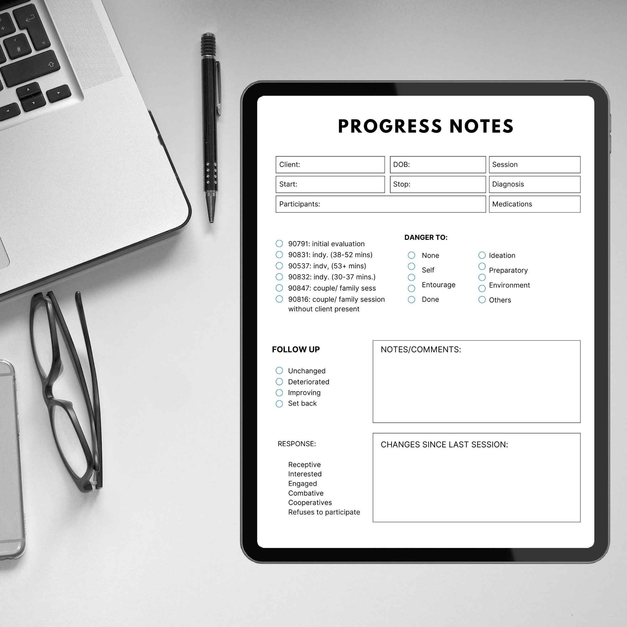 Therapy Progress Notes Template Psychotherapy Notes Progress Notes ...