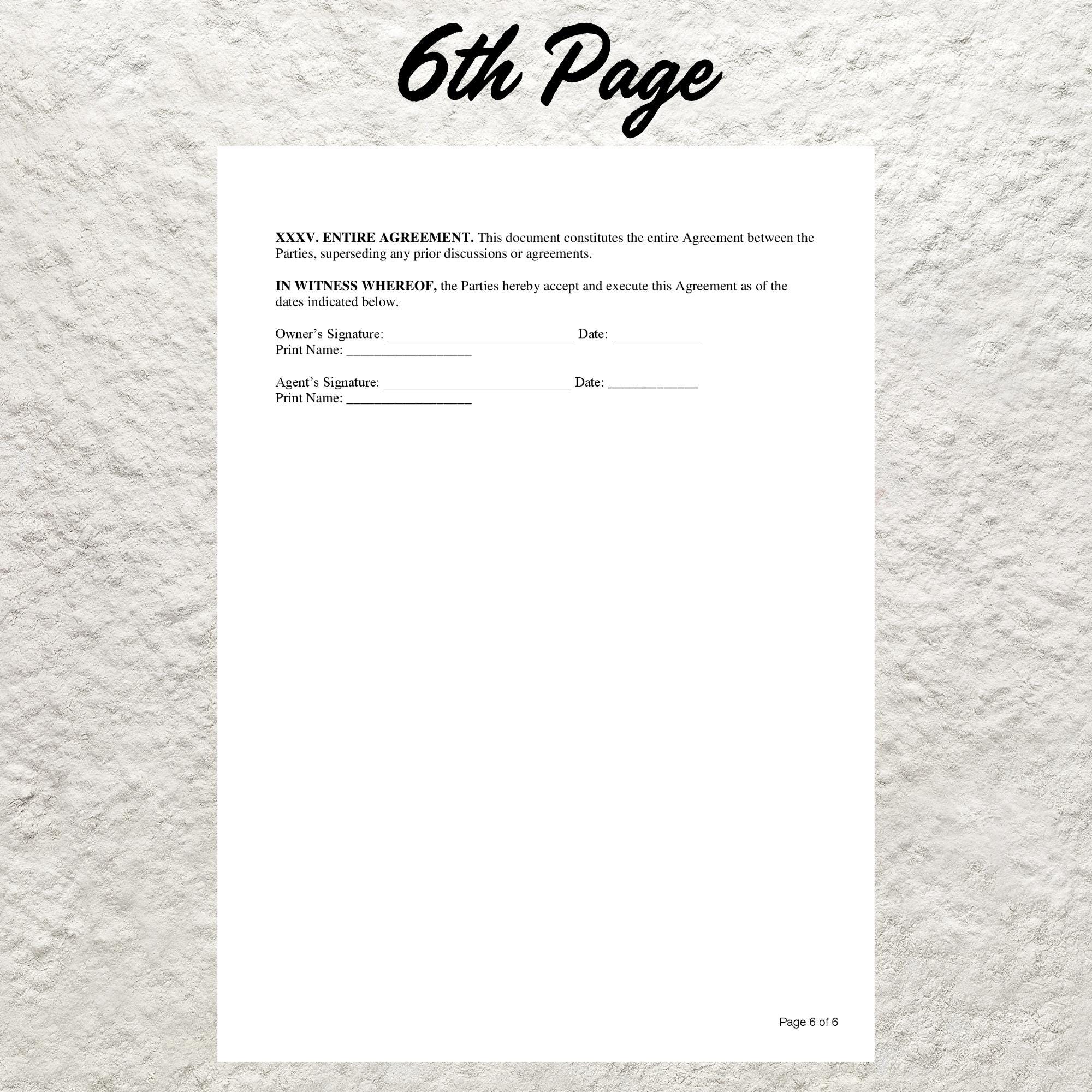 Property Management Agreement Template Editable Property Management ...