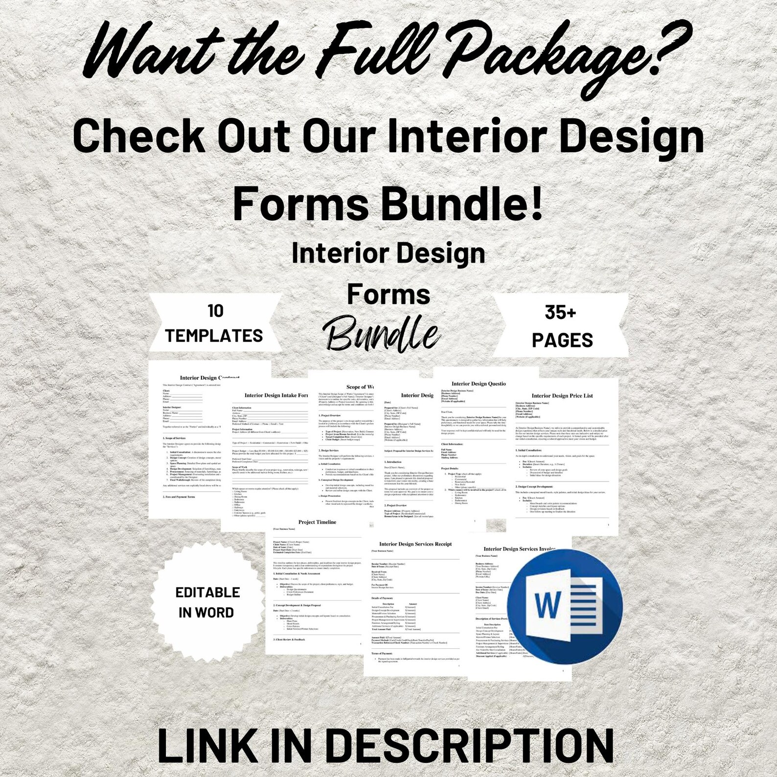 Interior Designer Project Template - Editable Proposal, Agreement ...