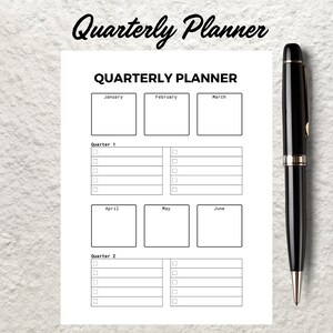 Quarterly Goal Planner Printable, Editable 90 Day Worksheet (PDF) - Etsy