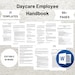 Daycare Employee Handbook Template: Editable Staff Policies (word ...