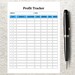Profit Tacker Template Printable Business Profit Tracker Annual Profit ...