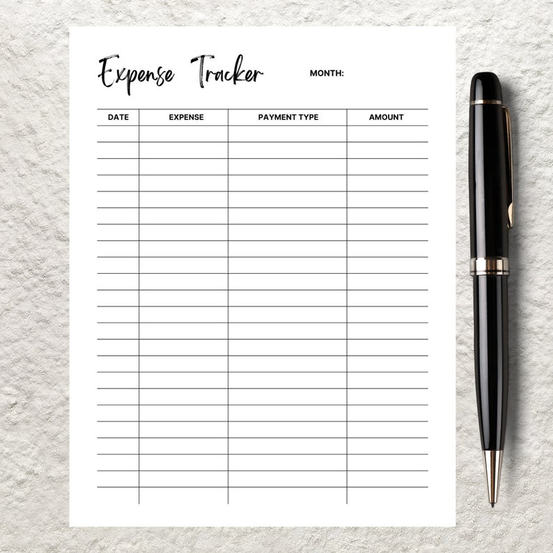 Editable Expense Tracker Template Printable Spending Tracker Template ...