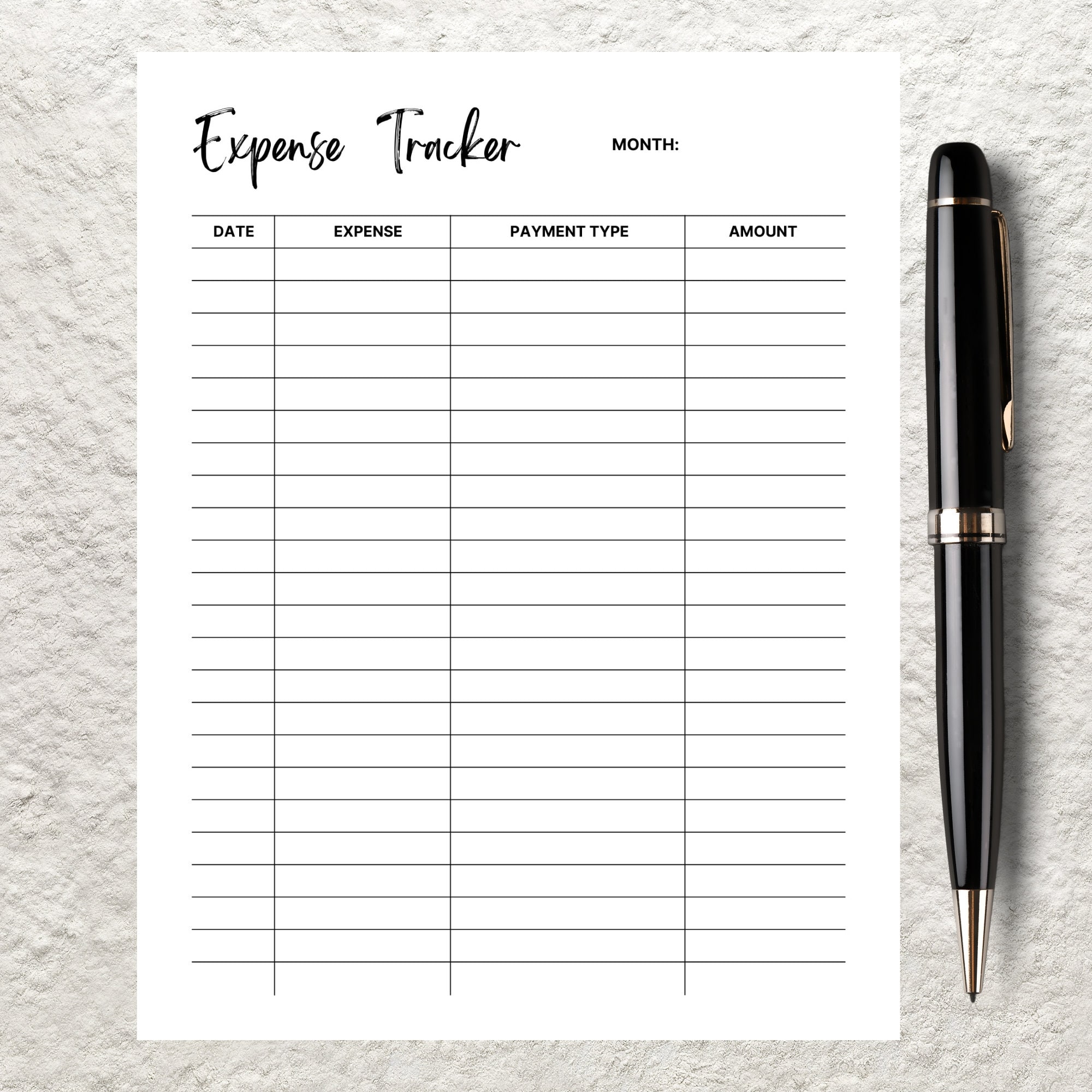 Editable Expense Tracker Template Printable Spending Tracker Template ...