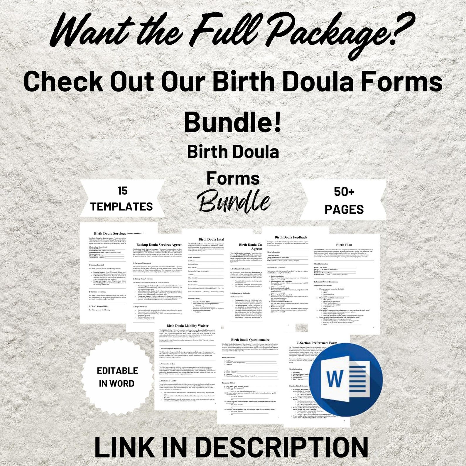 Editable Postpartum Doula Contract Template: Service Agreement (PDF ...