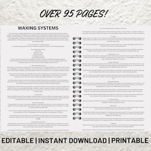 Editable Brow Wax & Tint Training Manual Digital Ebook - Waxing ...