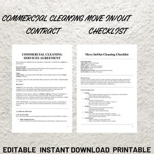 Cleaning Service Forms Bundle: Editable Business Templates (digital ...