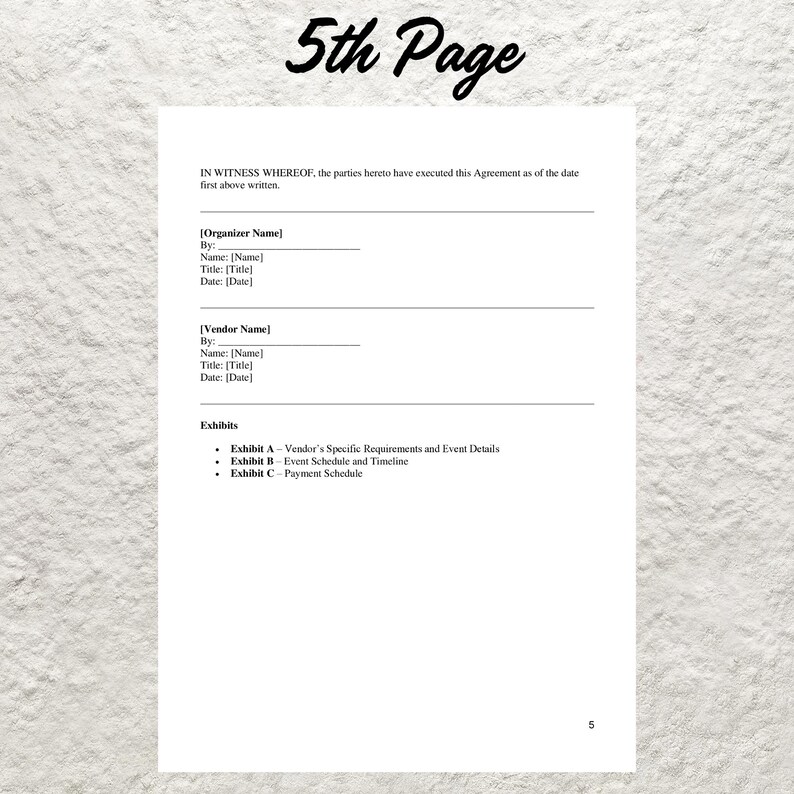 Editable Event Vendor Contract Template (word Document) - Etsy Canada