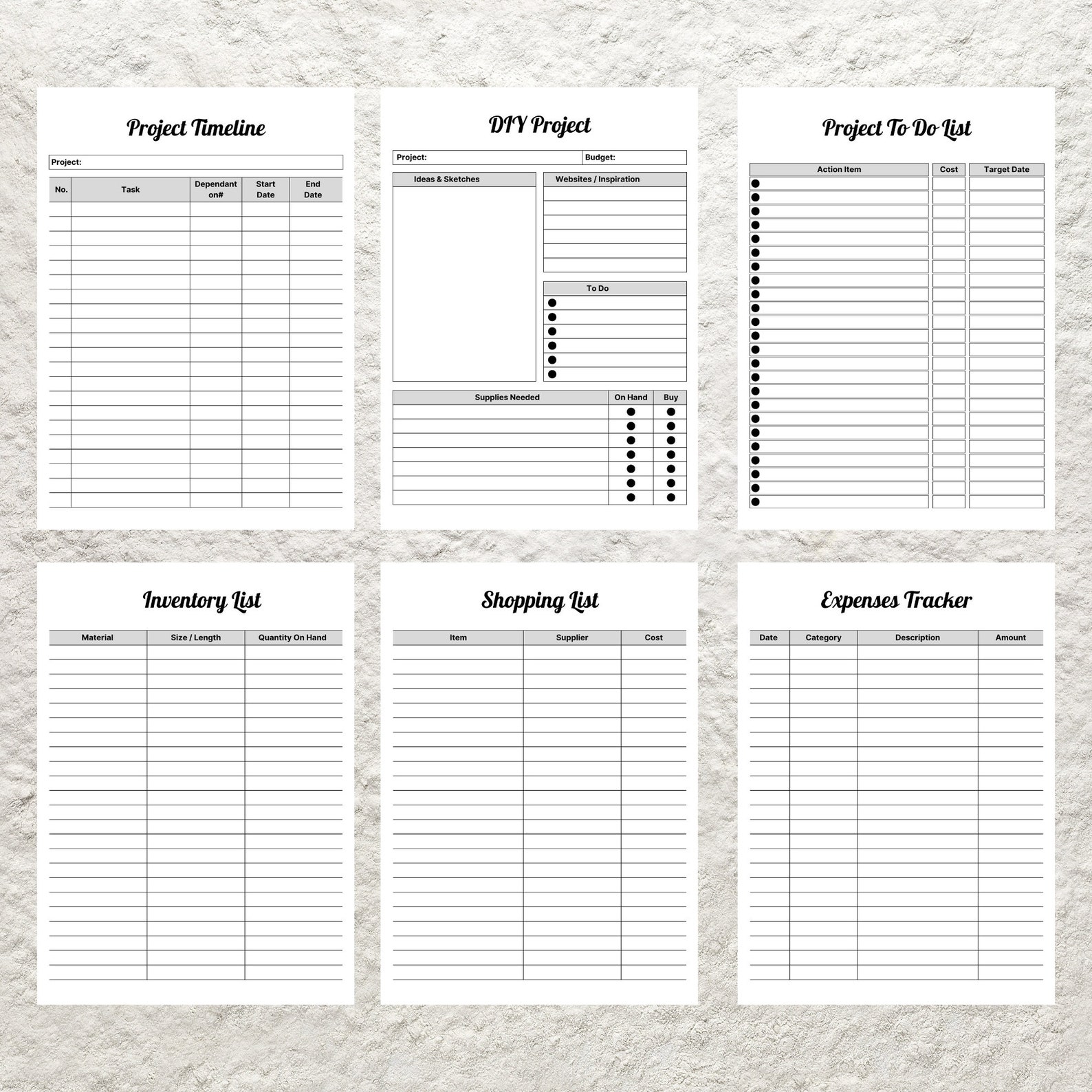 Home Renovation Planner Printable Home Improvement DIY Project Planner ...