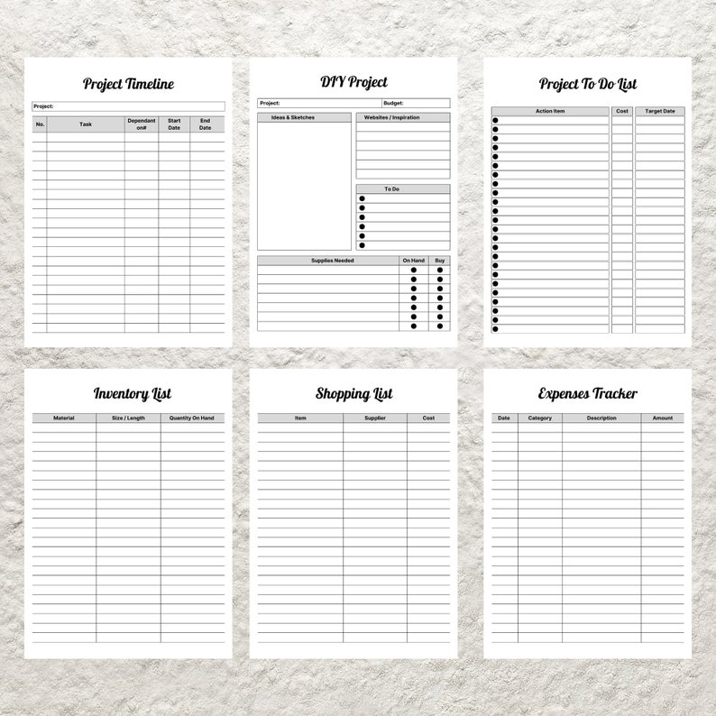 Home Renovation Planner Bundle, DIY Project (editable, Printable) - Etsy