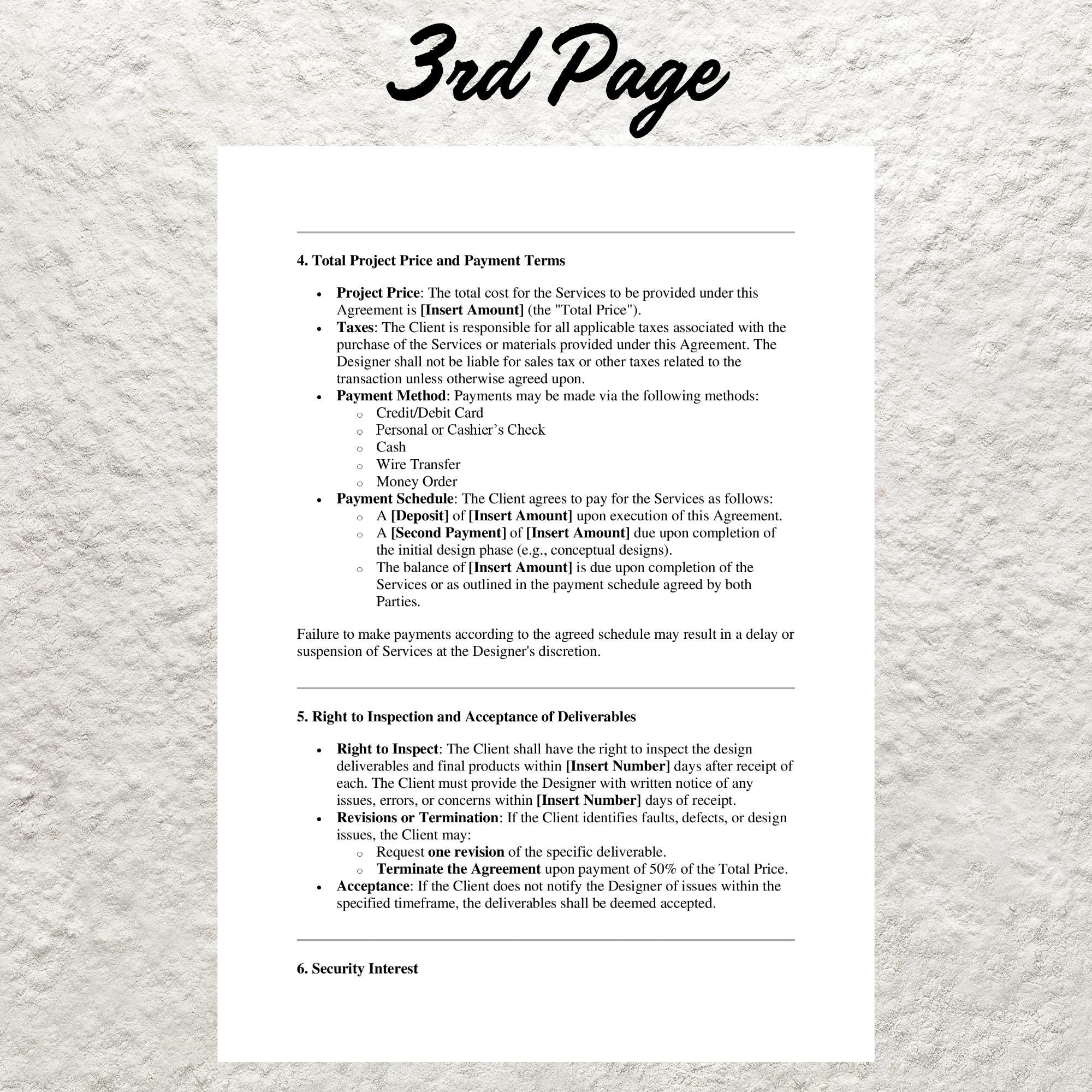 Interior Designer Project Template Editable Interior Design Proposal ...