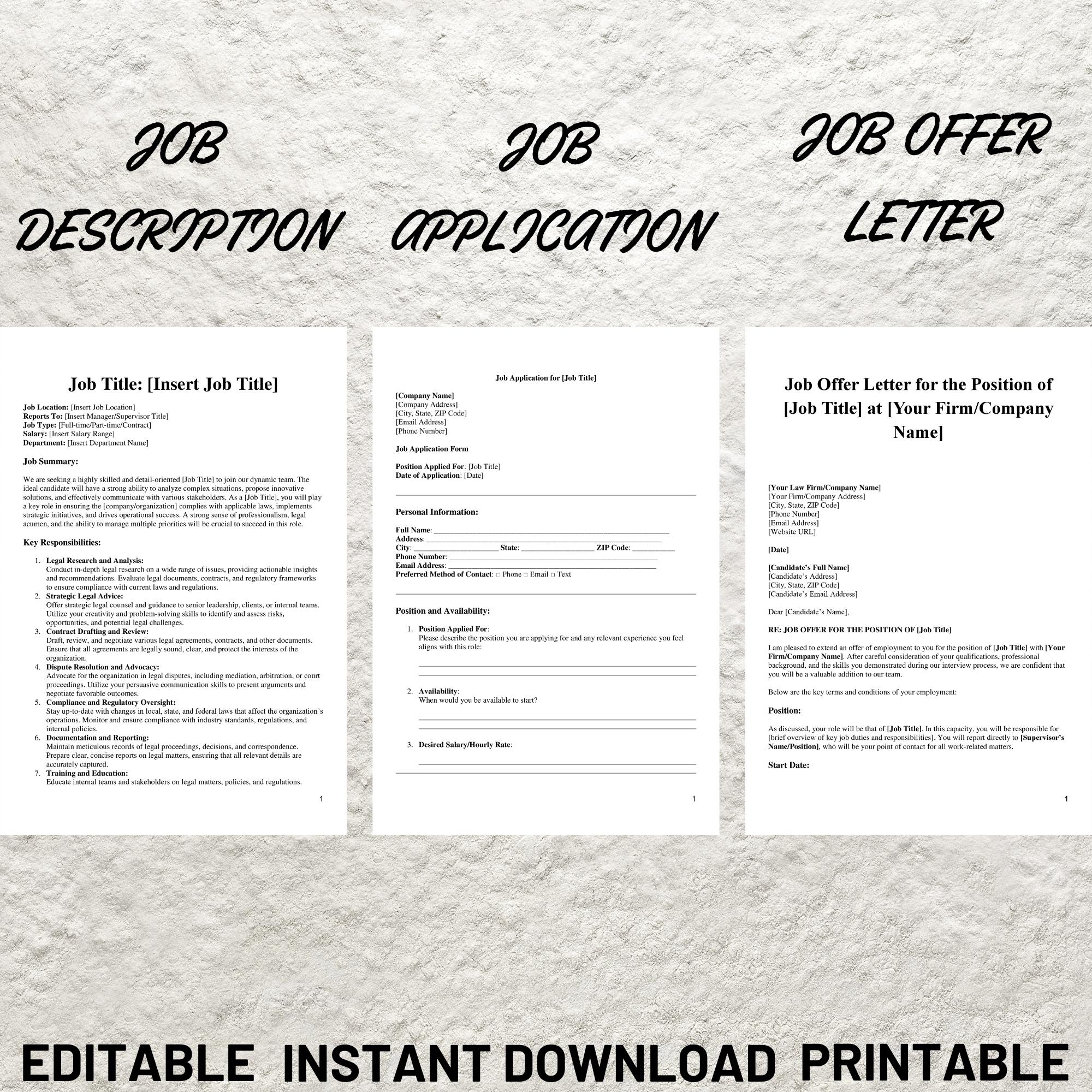 Employee Onboarding Bundle Templates Editable New Hire Form Packet HR ...