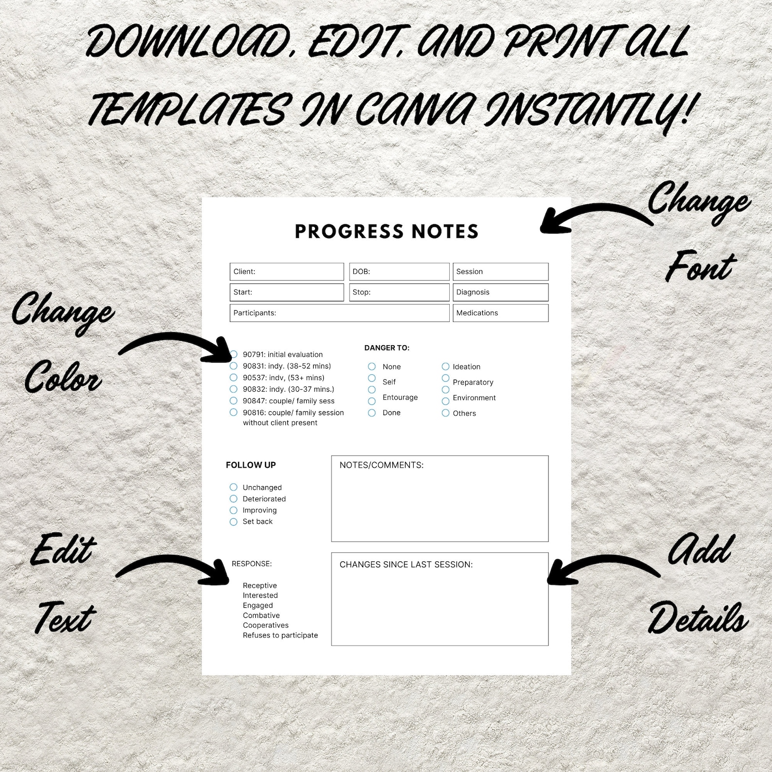 Therapy Progress Notes Template Psychotherapy Notes Progress Notes ...