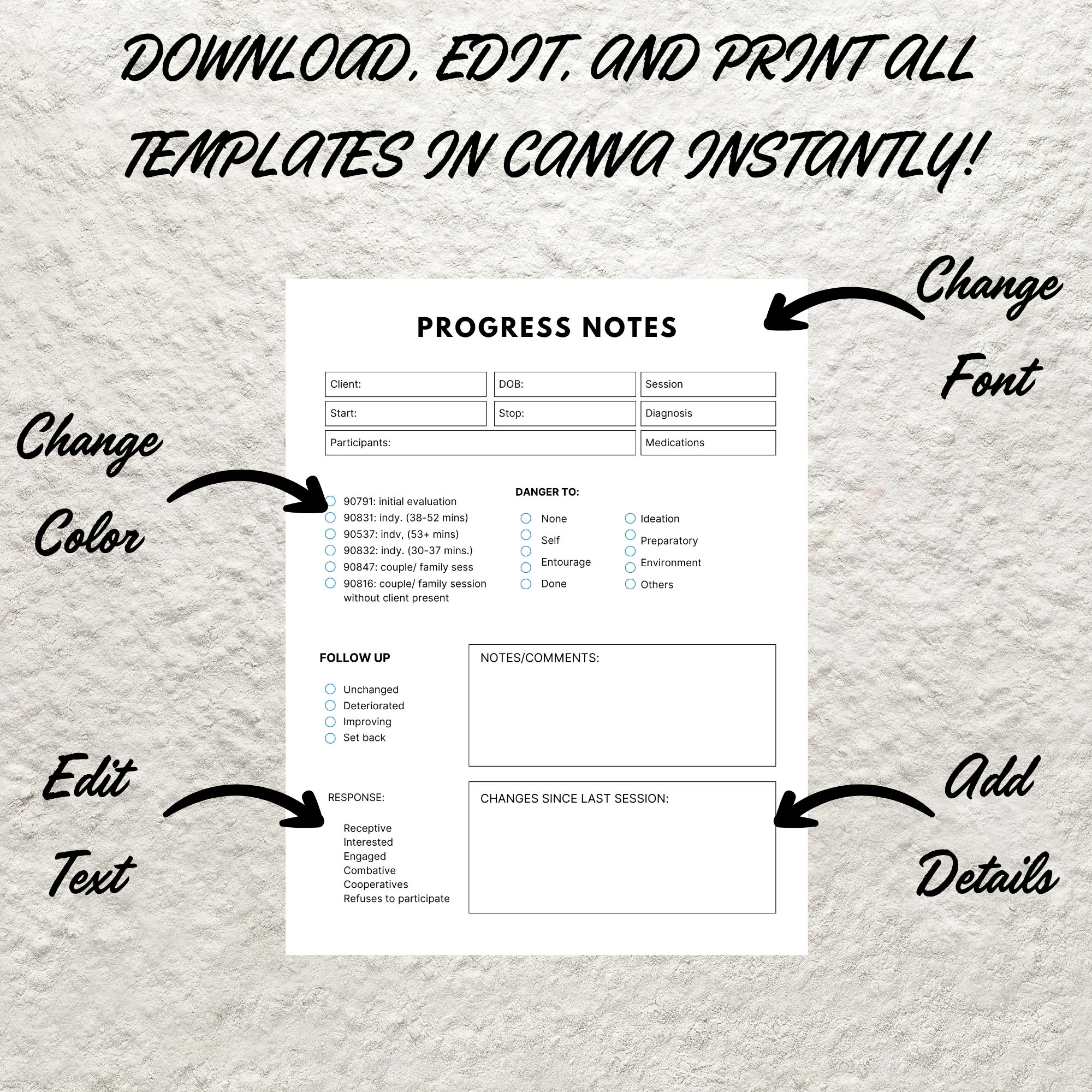 Therapy Progress Notes Template Psychotherapy Notes Progress Notes ...