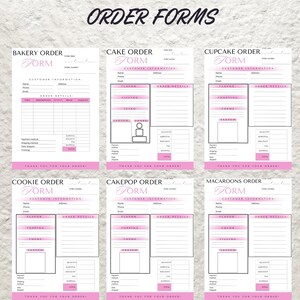 Bakery Business Order Forms Bundle - Editable Canva Cake & Cookie Order ...