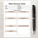 Bible Character Study Template Printable Bible Study Notes Christian ...