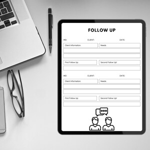 Client Follow up Sheet Tracker Form Template Business Client Log Follow ...