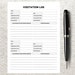 Visitation Log Template Printable Child Care Custody Log Child Visits ...