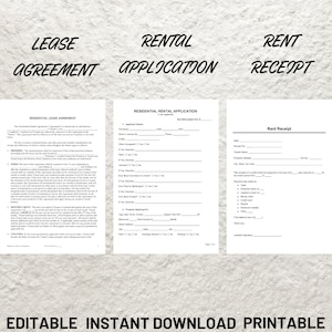 Landlord Property Management Templates Bundle (editable in Word) - Etsy