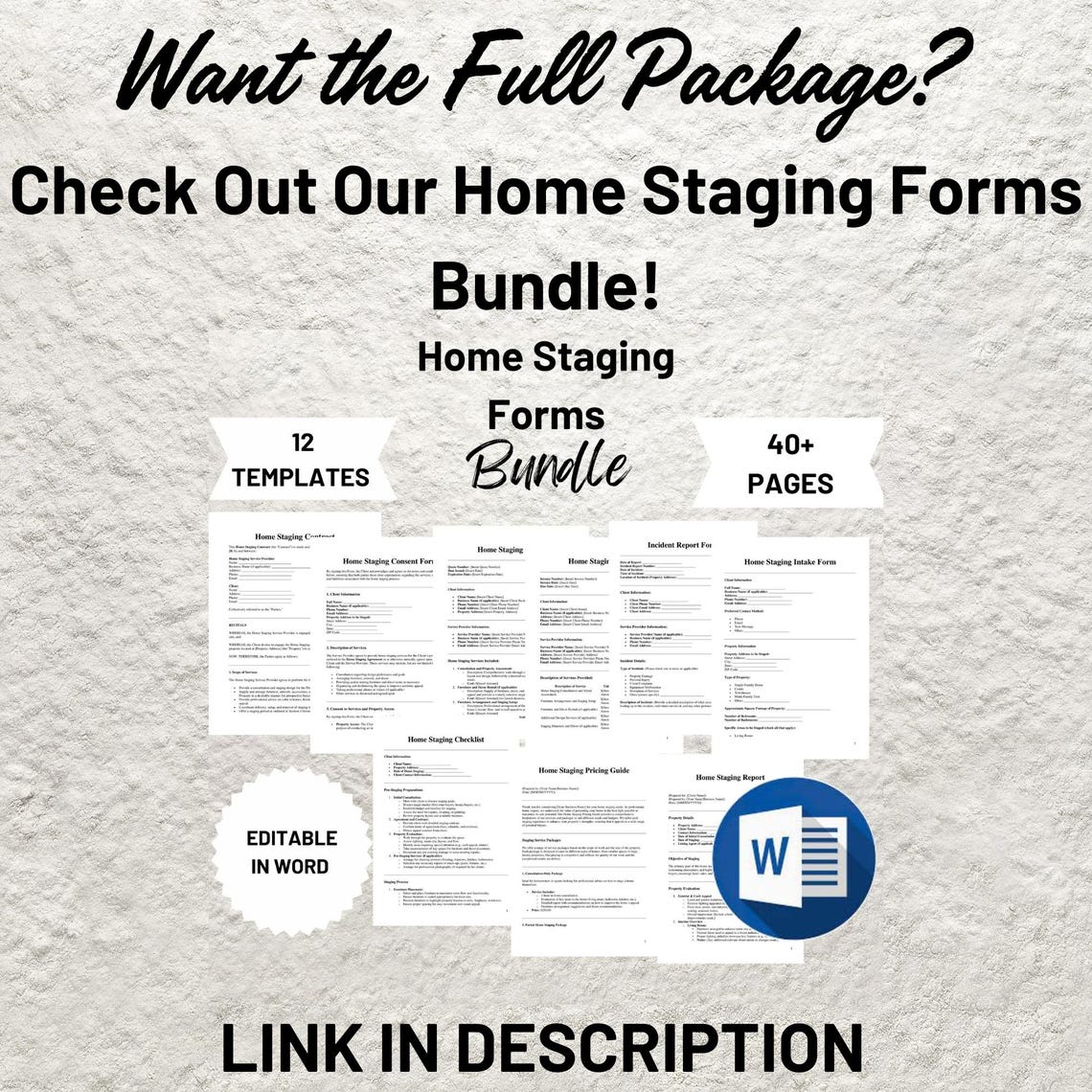 Home Staging Agreement Template Editable Home Staging Contract ...